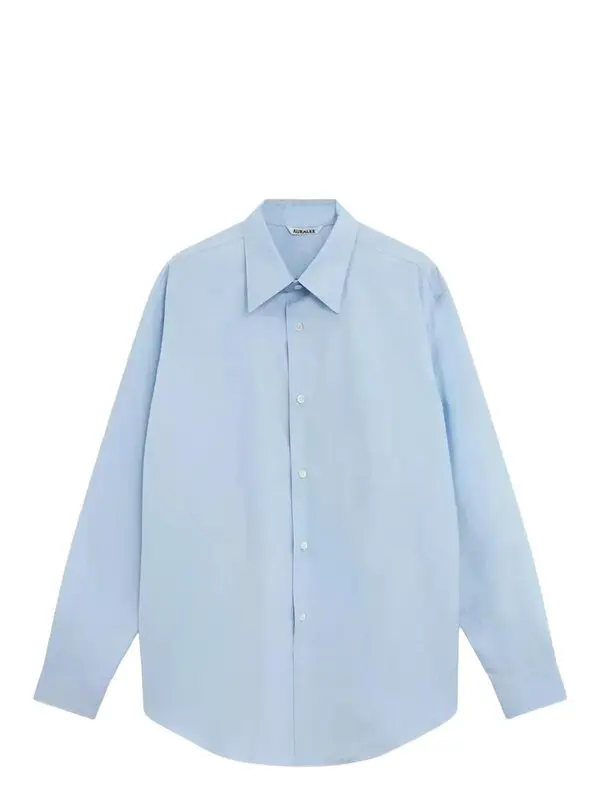 Auralee Long-sleeve Buttoned Shirt - Blue