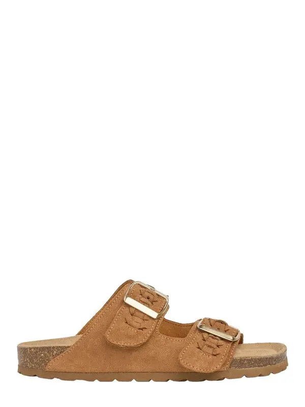 CELTIC & CO. Plait Detail Slide - Tan