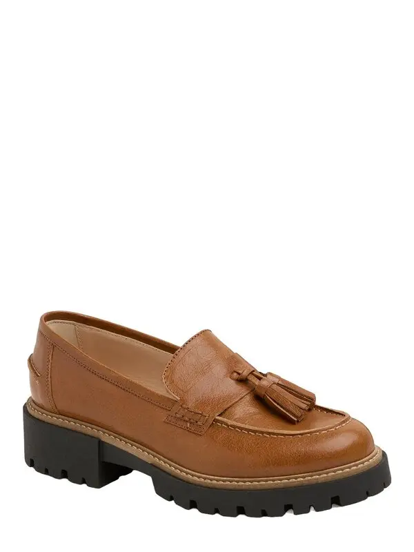 CELTIC & CO. Tassel Leather Loafers - Tan