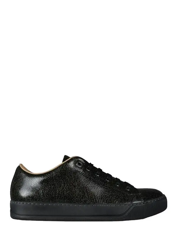 LANVIN Dbb1 Crackled Effect Leather Sneakers - Black