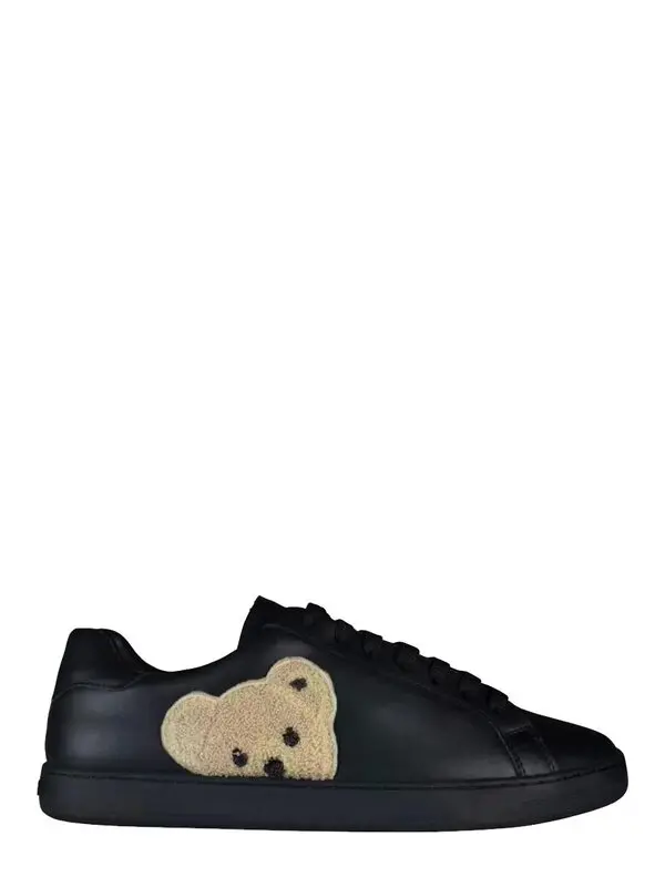 Palm Angels Teddy Bear Leather Sneakers - Black
