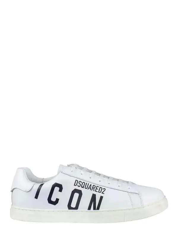 Dsquared2 Icon Leather Low Sneakers - White