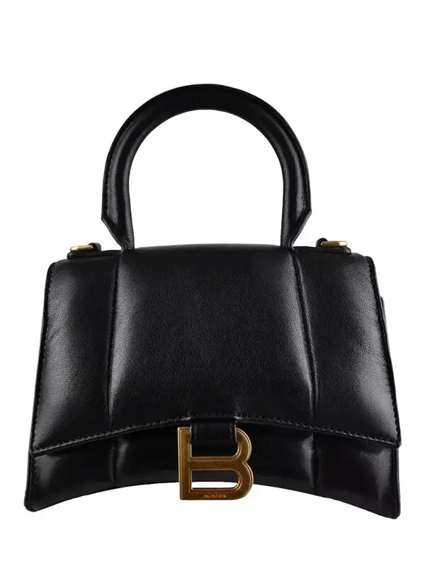 Balenciaga Quilted Hourglass Bag - Black