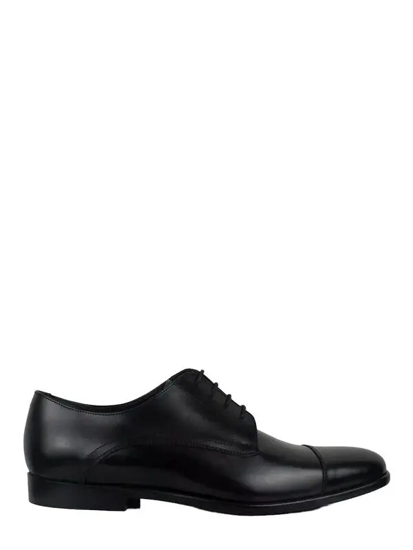 ALBERTO FASCIANI Leather Lace-up Shoes - Black