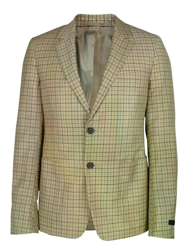 Prada Check-pattern Blazer - Neutrals