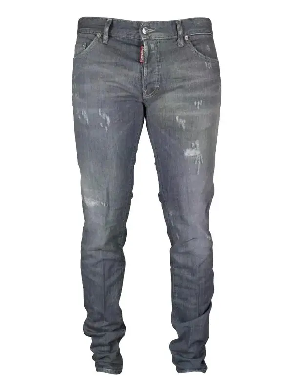 Dsquared2 Slim Fit Ripped Effect Jeans - Grey