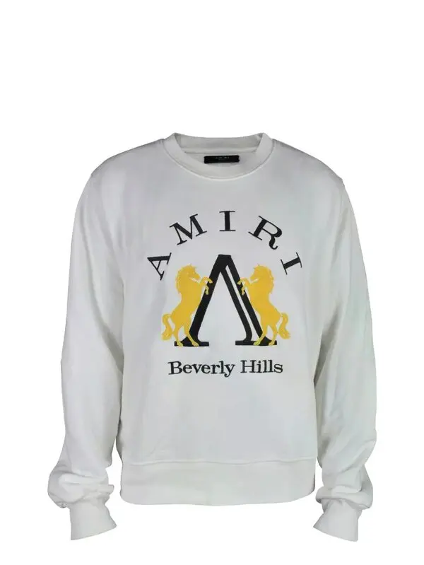 Amiri Logo Embroidered Crewneck Sweatshirt - White