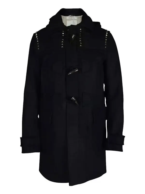 Valentino Garavani Hooded Duffle Coat - Black