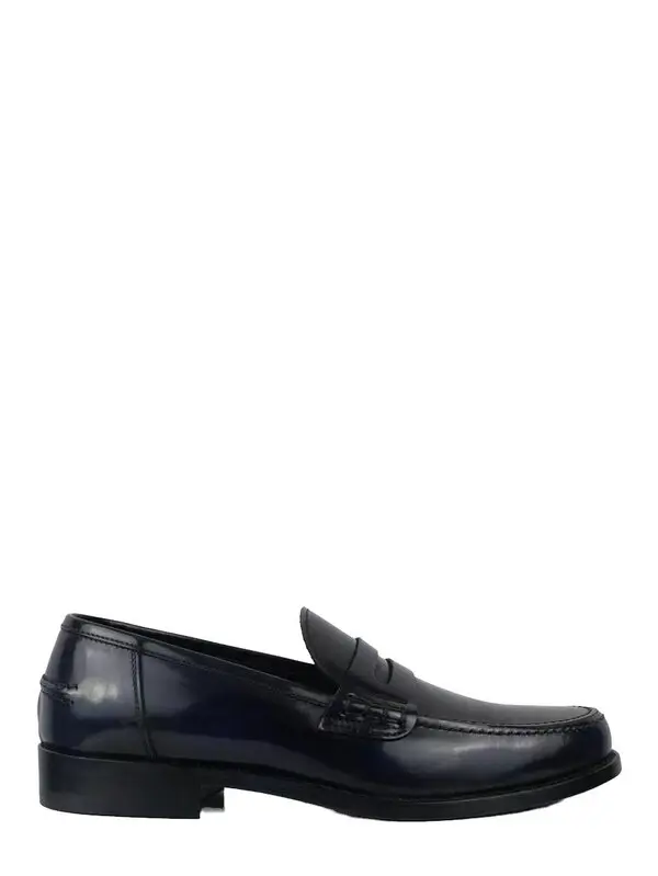 ALBERTO FASCIANI Shiny Leather Loafers - Blue