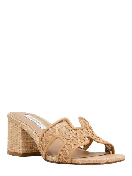 Steve Madden Hydie Block Heel Sandal - Natural Raffia