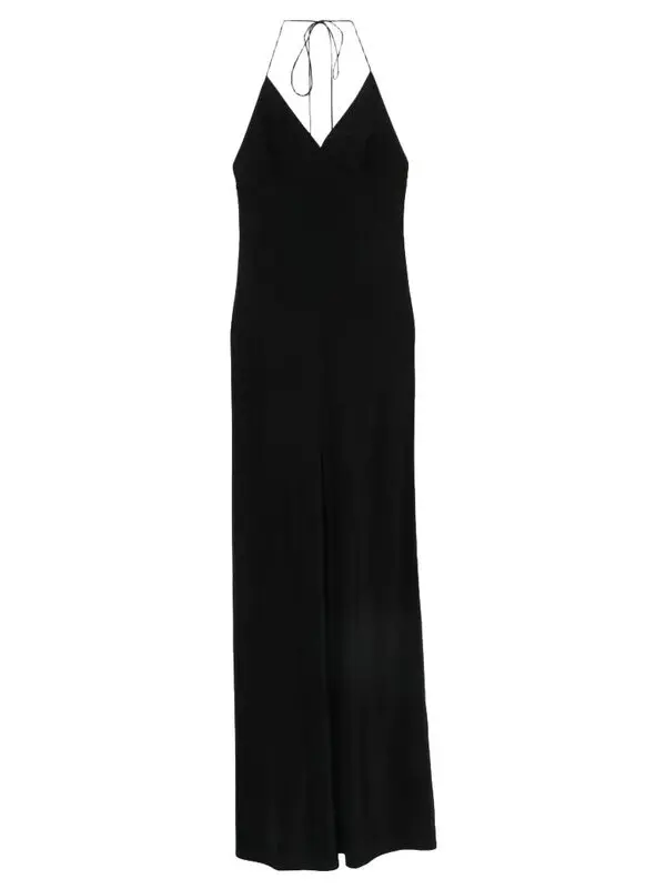 Matteau Low-back Halterneck Maxi Dress - Black