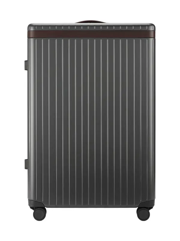 CARL FRIEDRIK Large Check-in Suitcase - Grey / Chocolate