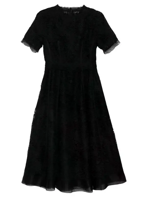 Shiatzy Chen Lace Midi Dress - Black