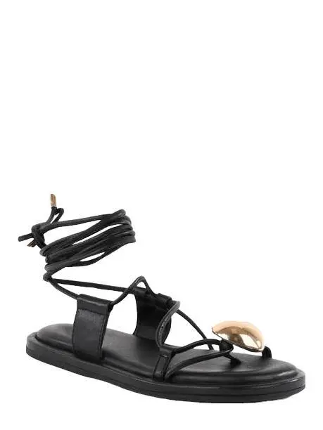 Seychelles Ankle Wrap Sandal - Black