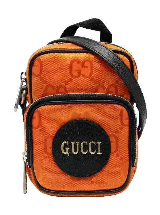 Gucci 2016-2025 Mini Gg Nylon Off The Grid Satchel - Orange