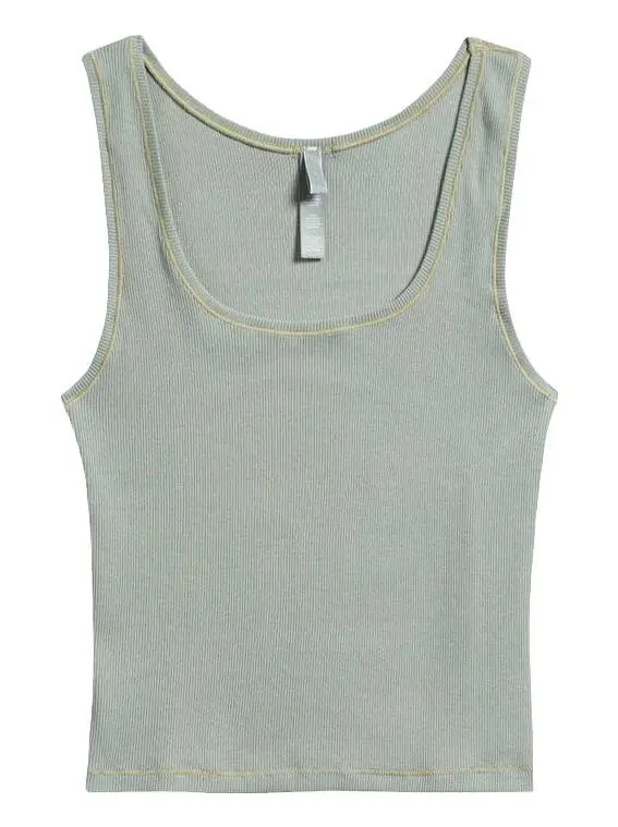 SKIMS Stretch Cotton Rib Tank - Mineral