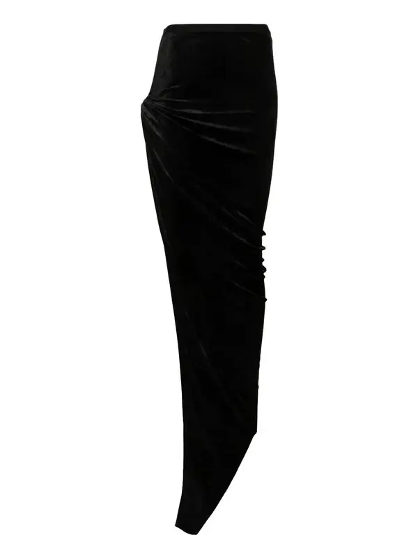 Rick Owens Twist Edfu Maxi Skirt - Black