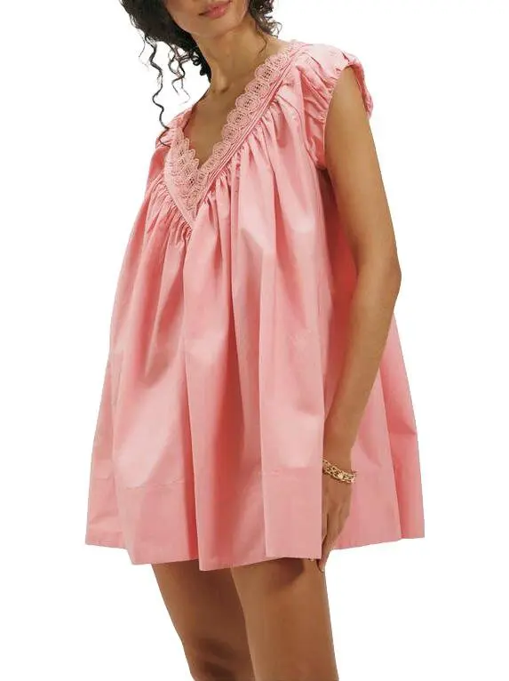 Free People Sundazed Mini Dress - Lychee Blush