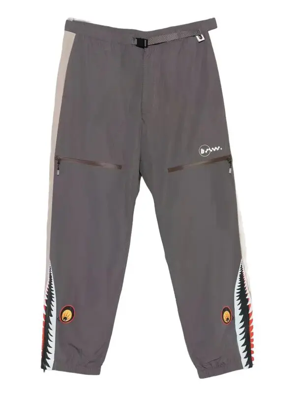 A BATHING APE X Kazuki Kuraishi Elasticated-cuffs Track Pants - Grey