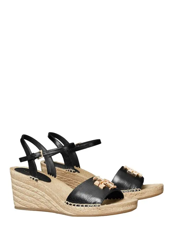 Tory Burch Eleanor Wedge Espadrille - Perfect Black/gold