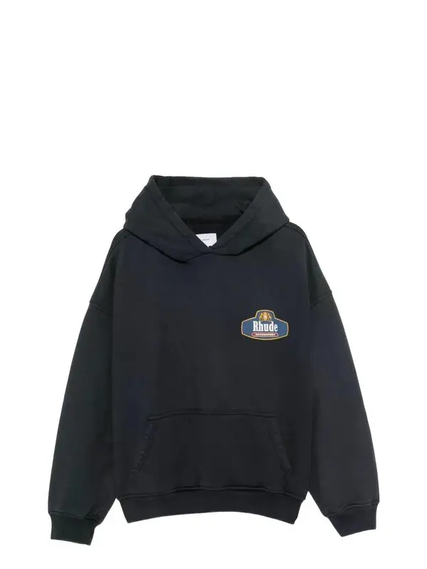 Rhude Logo-print Hoodie - Black