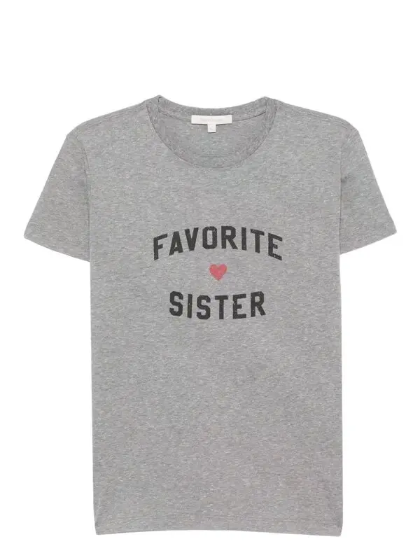 FAVORITE DAUGHTER Graphic-print Crew-neck T-shirt - Grey
