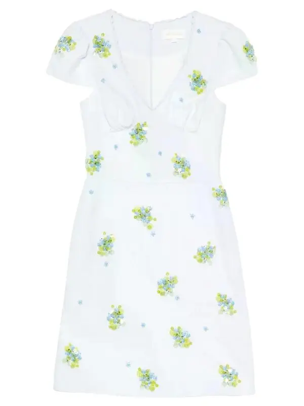 SHUSHU/TONG V-neck Mini Dress - Blue