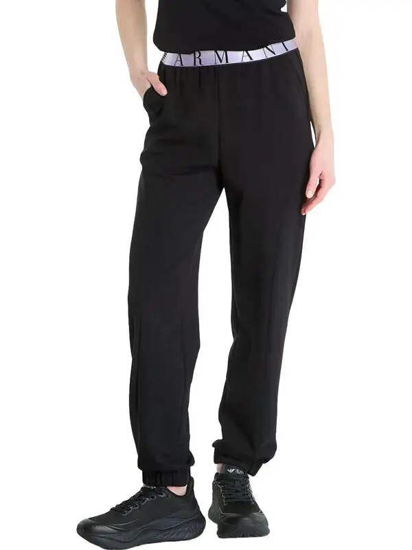 EA7 Dynamic Athlete Logo-detail Track Pants - Black