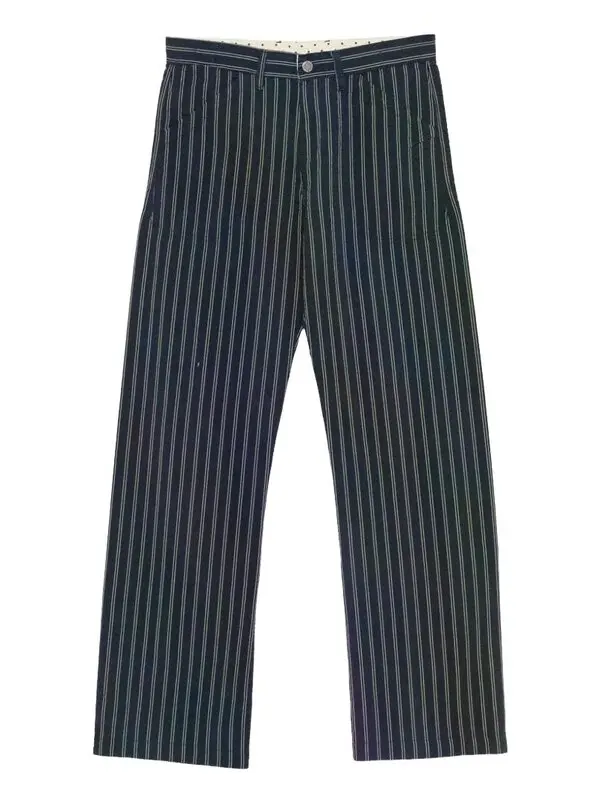 Massimo Alba Stripe-pattern Trousers - Blue