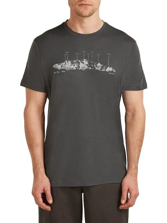 Icebreaker Merino 150 Tech Lite Graphic T-shirt - Obsidian