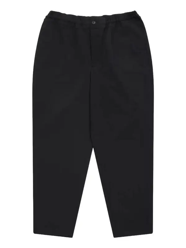 Comme Des Garçons Elasticated-waistband Tapered Trousers - Black