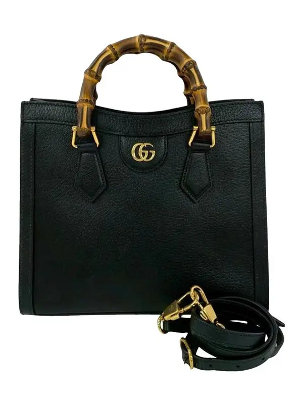 Gucci 2016-2026 Medium Leather Diana Satchel - Black