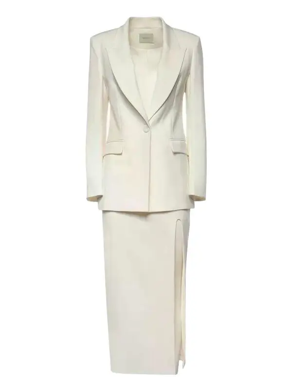 THE ARCHIVIA Lora Single-breasted Slit-detail Suit - Neutrals
