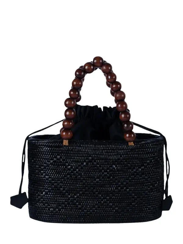 JELAVU Tatia Bead Handle Bag - Black