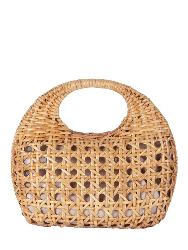 JELAVU Aidan Rattan Convertible Crossbody Bag - Natural