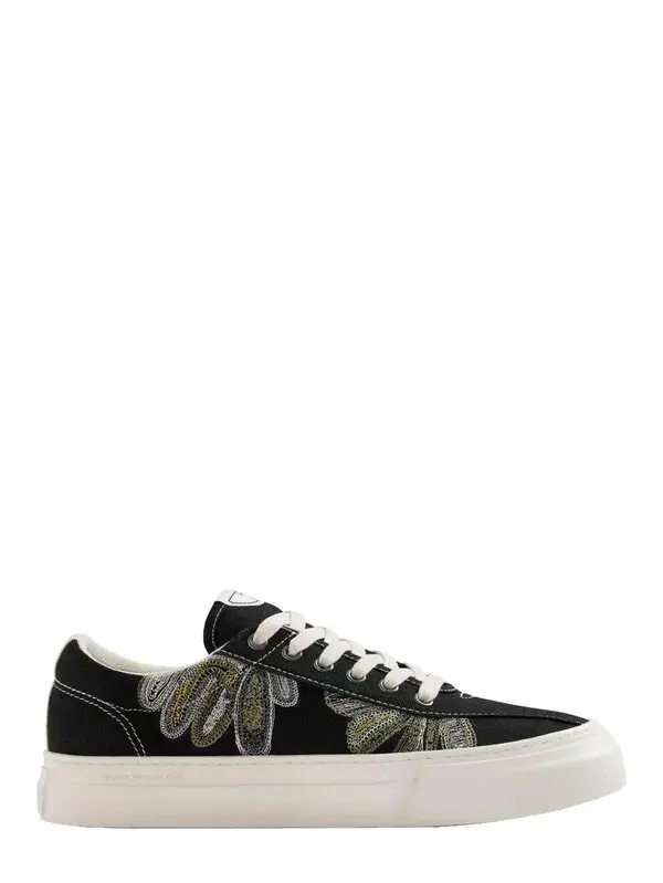 S.W.C STEPNEY WORKERS CLUB Dellow Shroomhands Embroidered Sneakers - Black