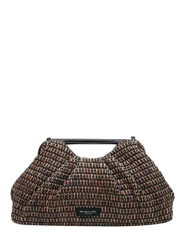 MY BEST BAG FIRENZE Firenze Raffia Clutch Bag - Brown