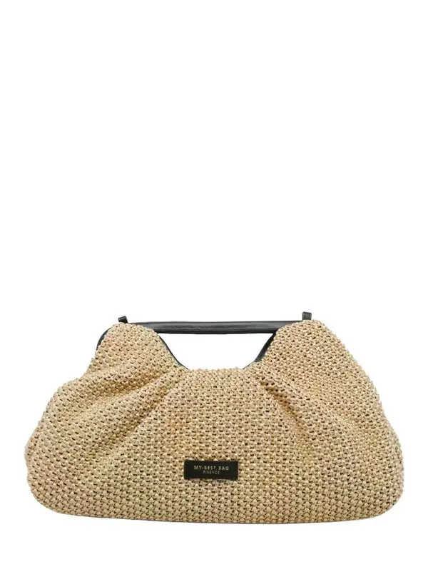 MY BEST BAG FIRENZE Firenze Raffia Clutch Bag - Neutrals