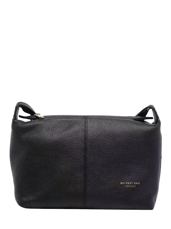 MY BEST BAG FIRENZE Grainy Leather Shoulder Bag - Black