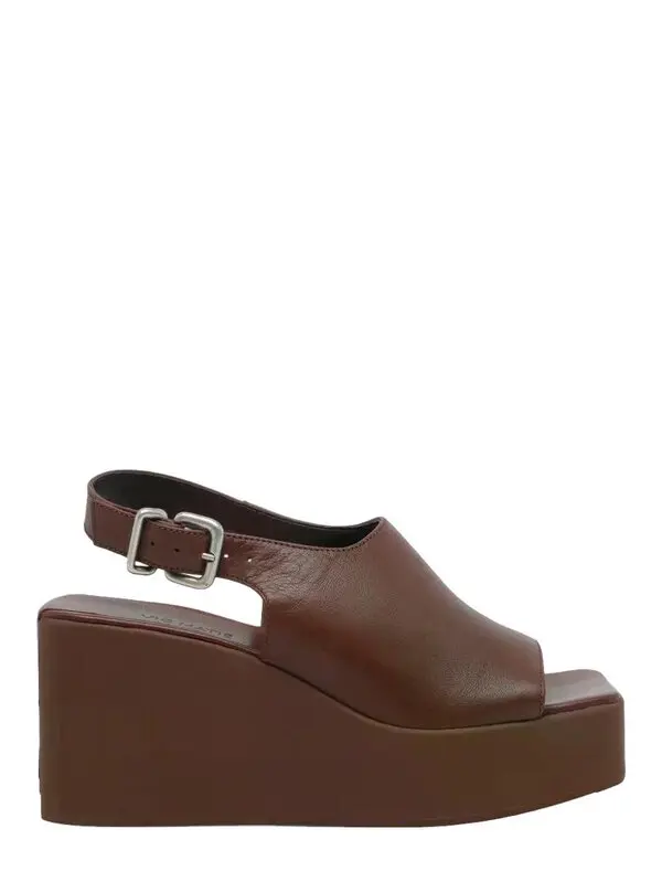 VIC MATIE Travel Wedge Sandals - Brown