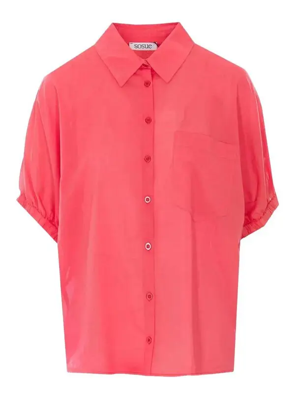 SOSUE Cotton Short-sleeve Shirt - Red