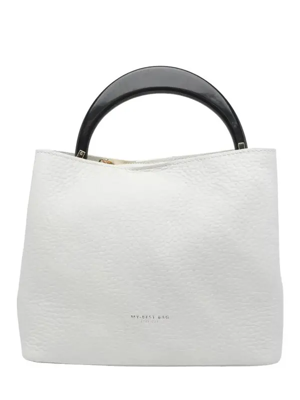 MY BEST BAG FIRENZE Firenze Grained Leather Clutch - White