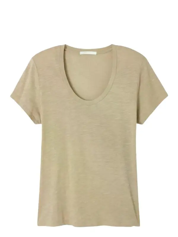 American Vintage Jacksonville Scoop-neck T-shirt - Neutrals