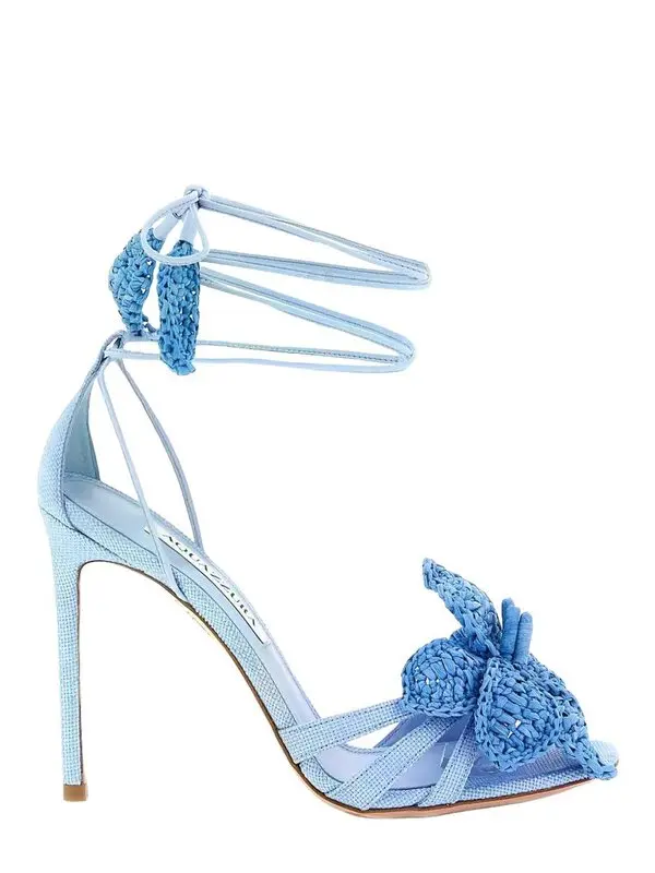 AQUAZZURA Calypso Flower-detail Sandals - Blue