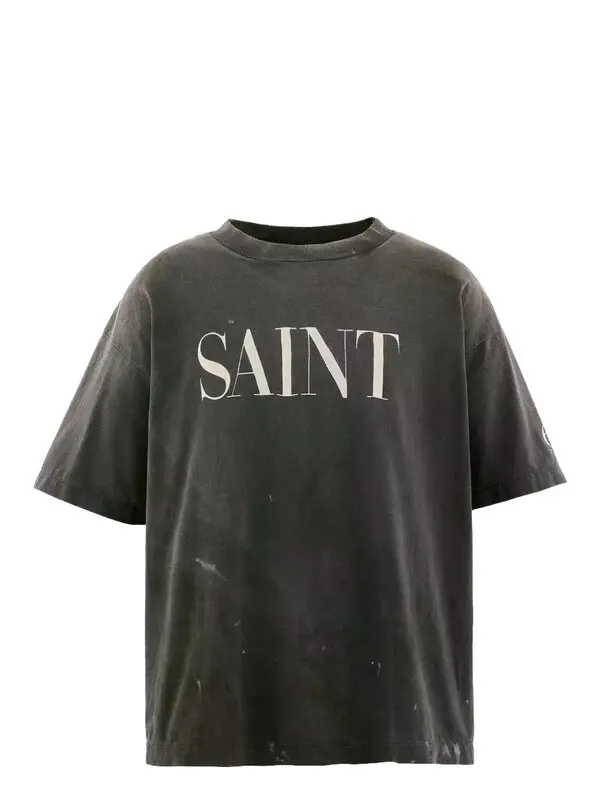 SAINT MXXXXXX Logo-print T-shirt - Black