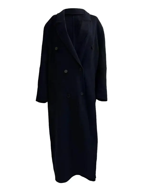 THE FRANKIE SHOP Double-breasted Peak-lapel Coat - Blue
