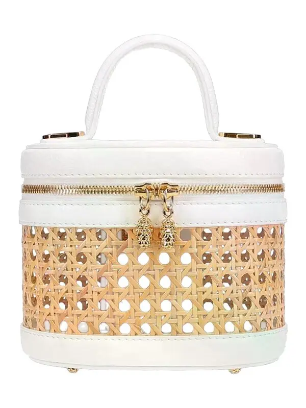 Tyler Ellis Victoria Wicker-panel Tote Bag - Neutrals
