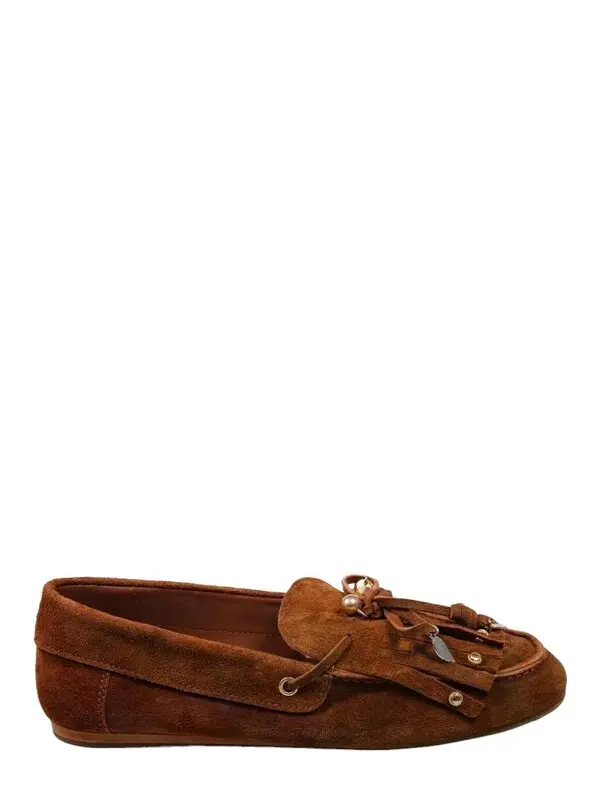 ANCIENT GREEK SANDALS Arodo Charm-embellished Mocassins - Brown