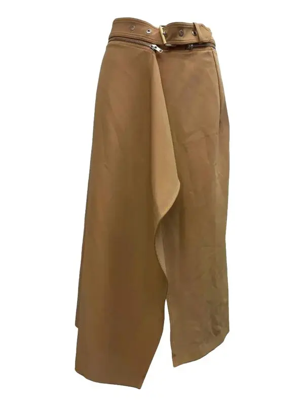 DION LEE Belted A-line Skirt - Brown