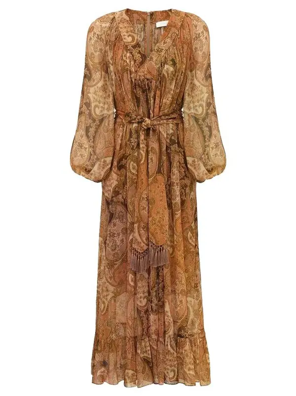 Zimmermann Paisley-print Maxi Dress - Neutrals
